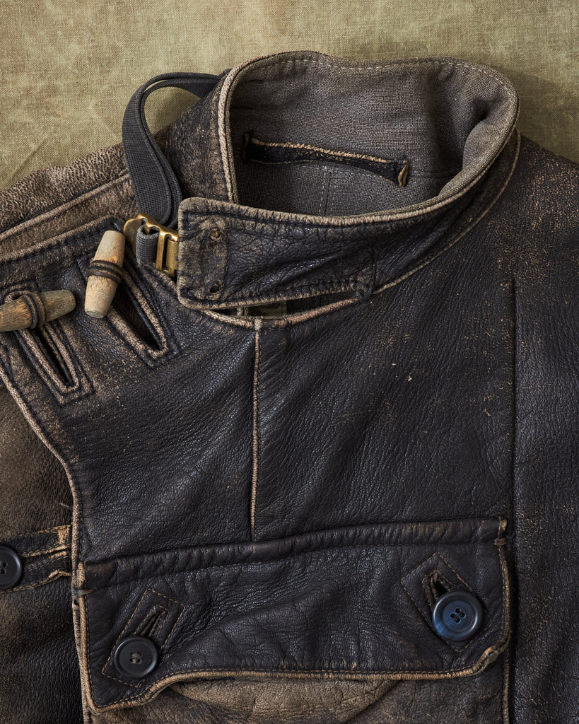 Vintage Swedish Army Dispatch Riders Leather Jacket "Ordonnansjacka" S – Second Sunrise