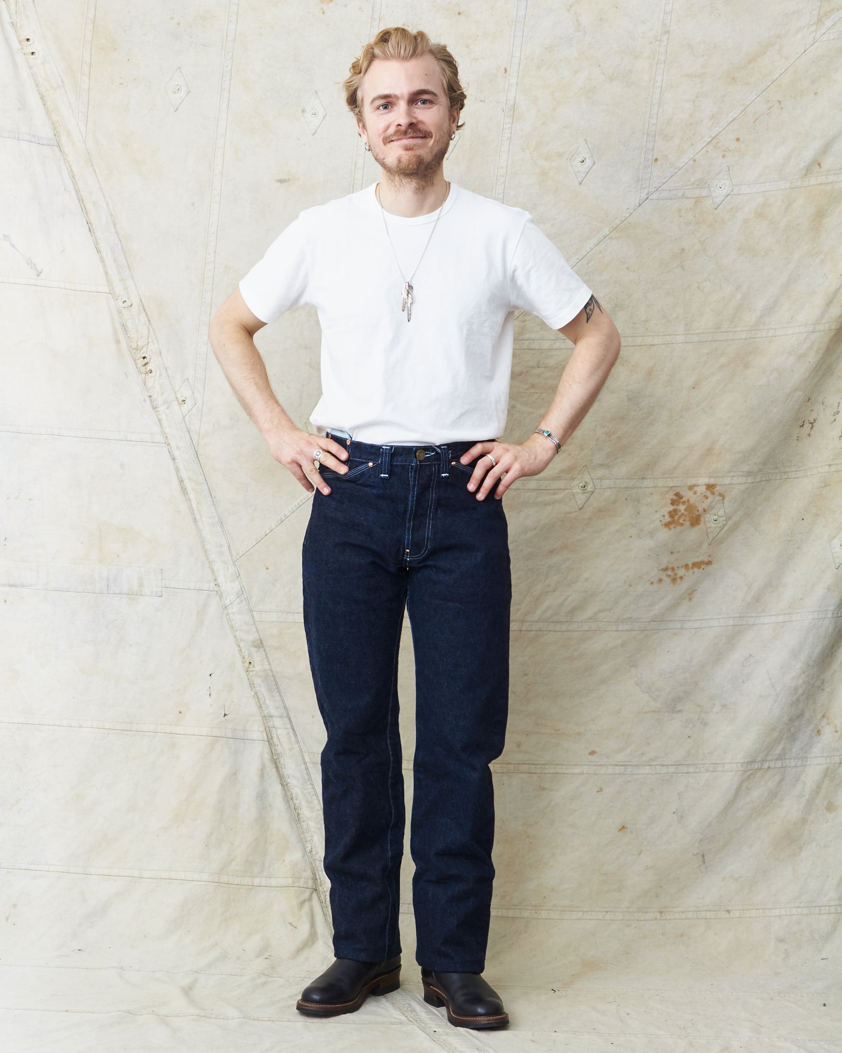 Tender Type 125 High Straight Jeans 16 oz Rinsed Selvage Denim – Second ...