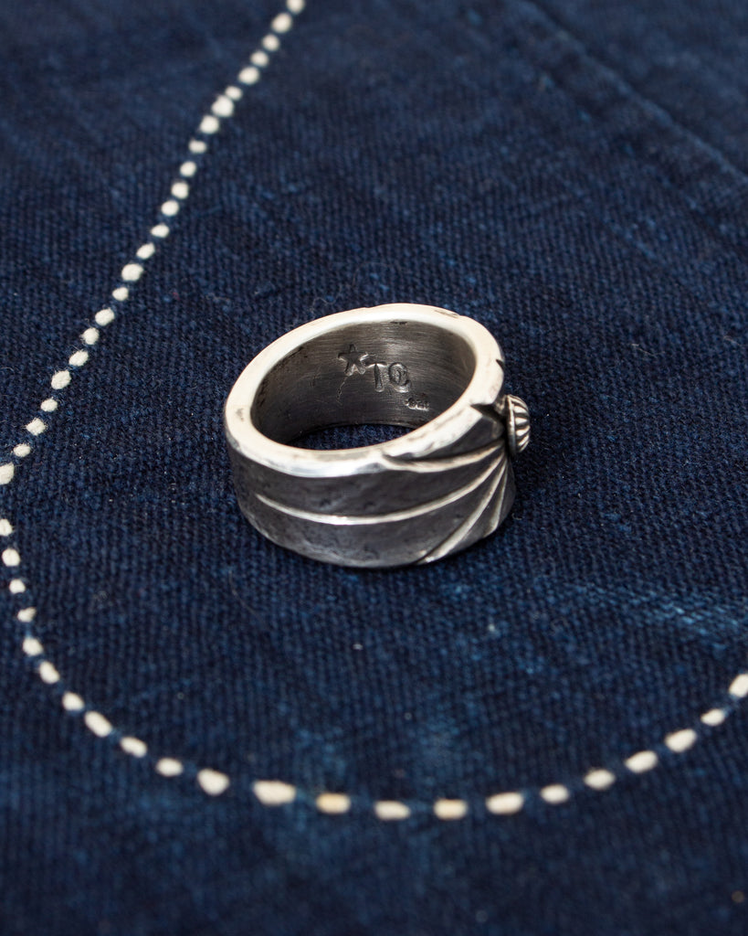 Tenable Crafts Hand Forged Mini Concho Silver Ring #1 – Second Sunrise
