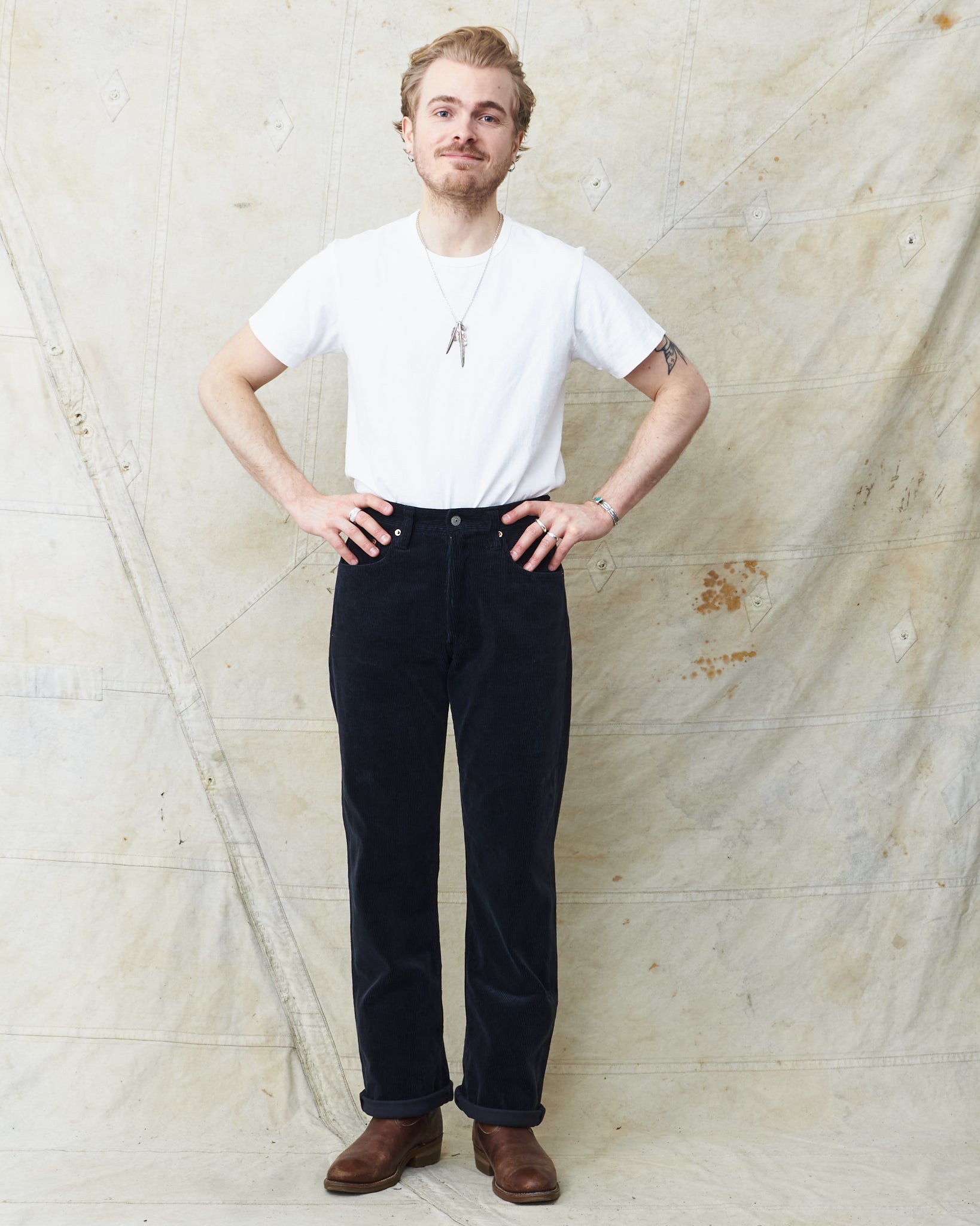 Sugar Cane 9W Corduroy 5-Pocket Pants 1947 Model Black SC42422 – Second ...