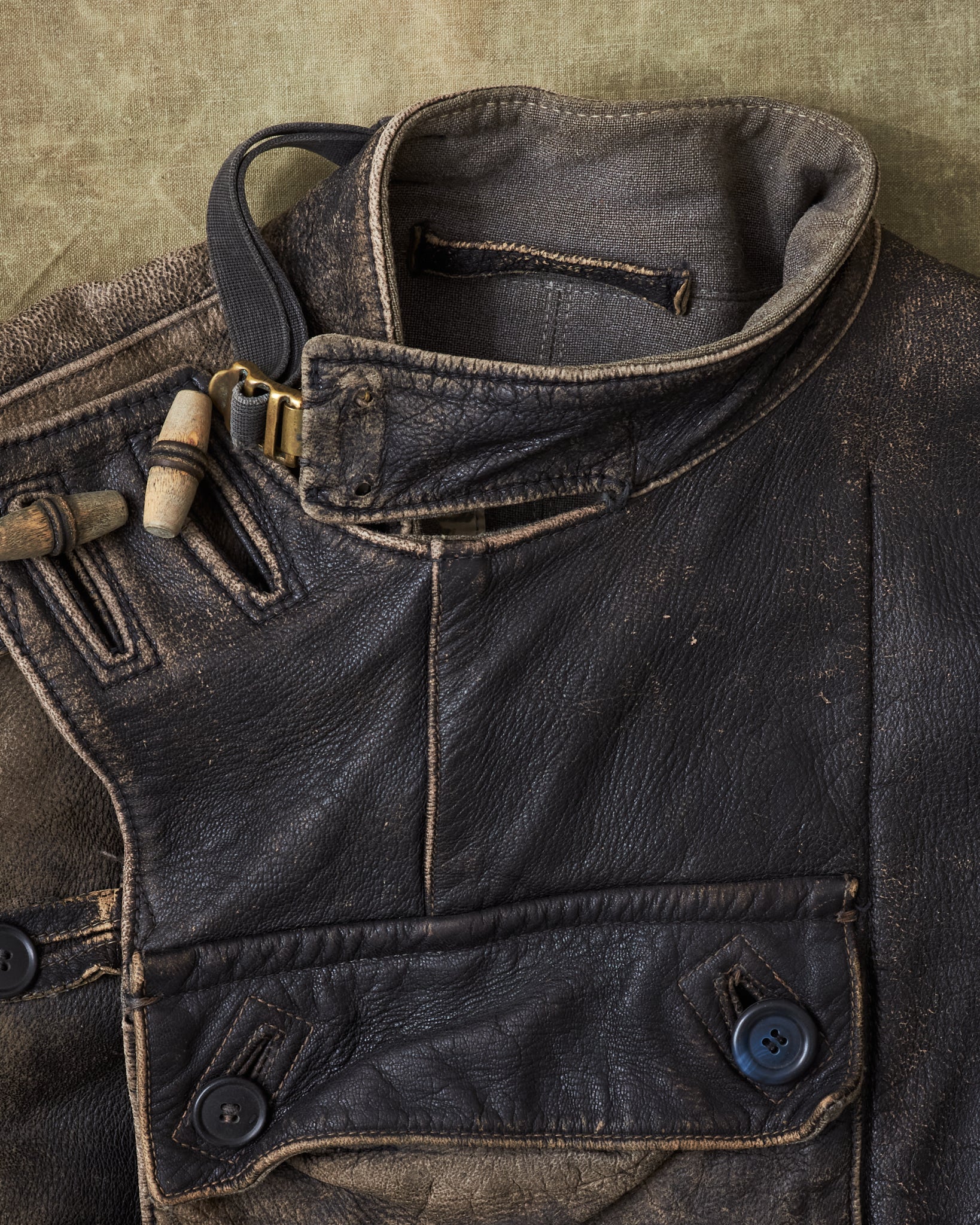 Vintage Swedish Army Dispatch Riders Leather Jacket "Ordonnansjacka" S ...