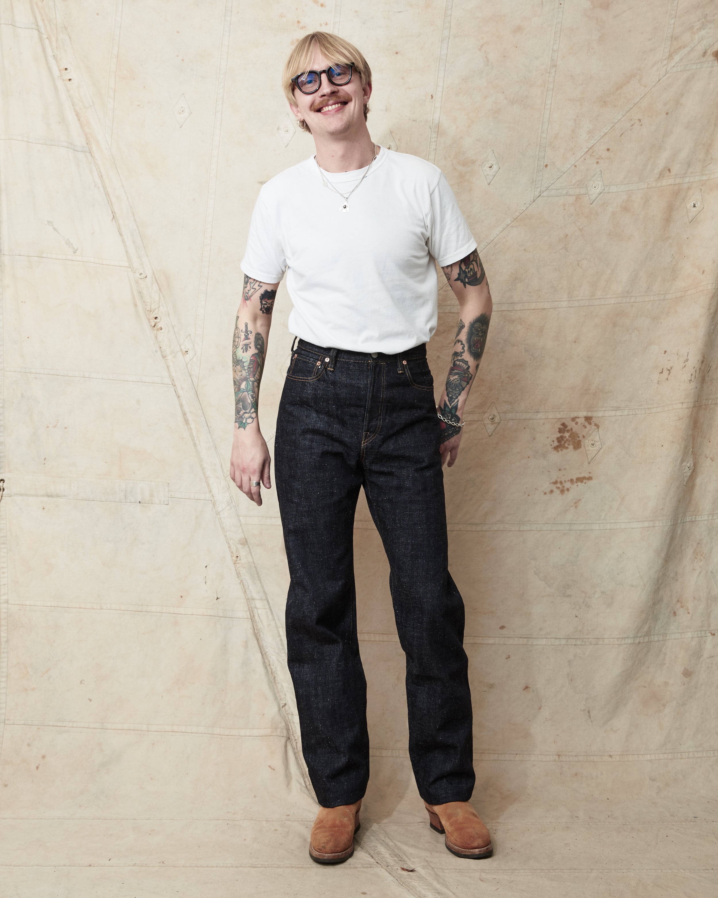 Omoto Denim 0811 15,5oz Slub-nep Denim Loose Fit Jeans – Second Sunrise