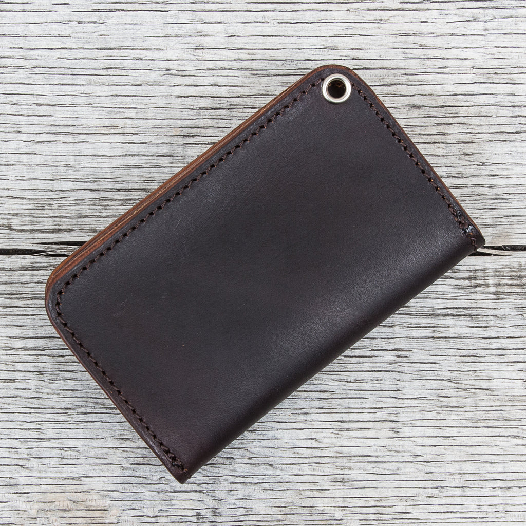 Larry Smith Shell Concha Truckers Wallet Brown Steer Hide – Second Sunrise