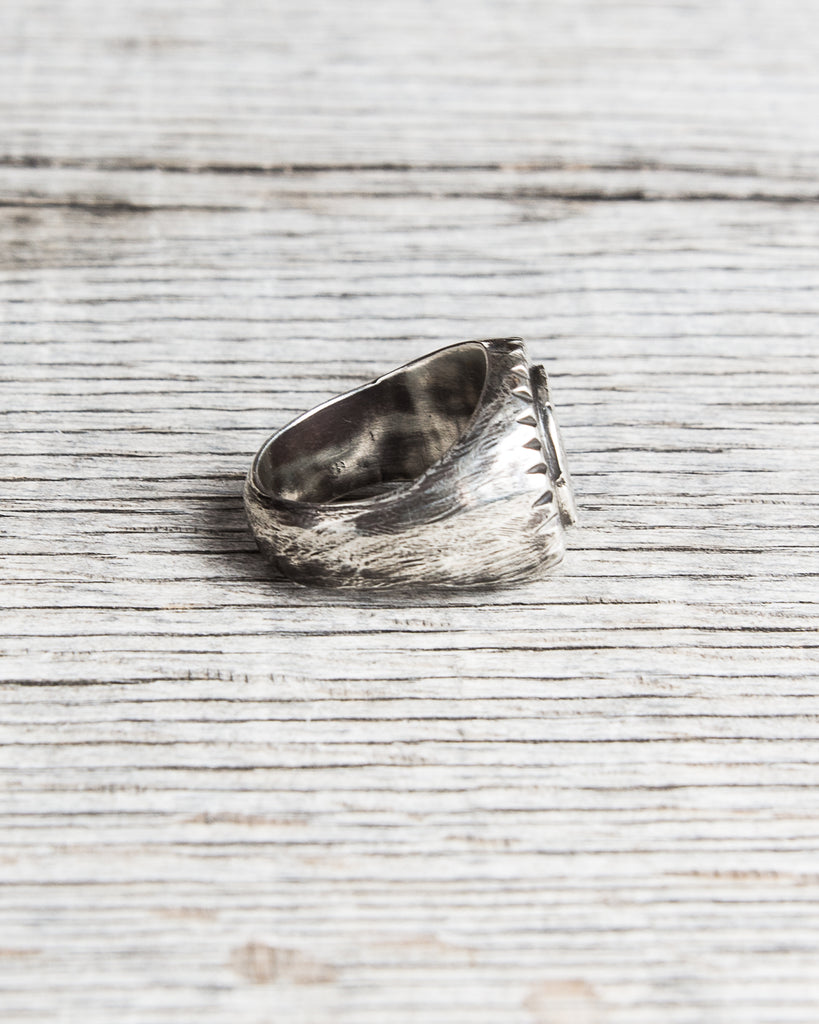 Tenable Crafts Heavy Cast Silver Peace Ring #188 – Second Sunrise
