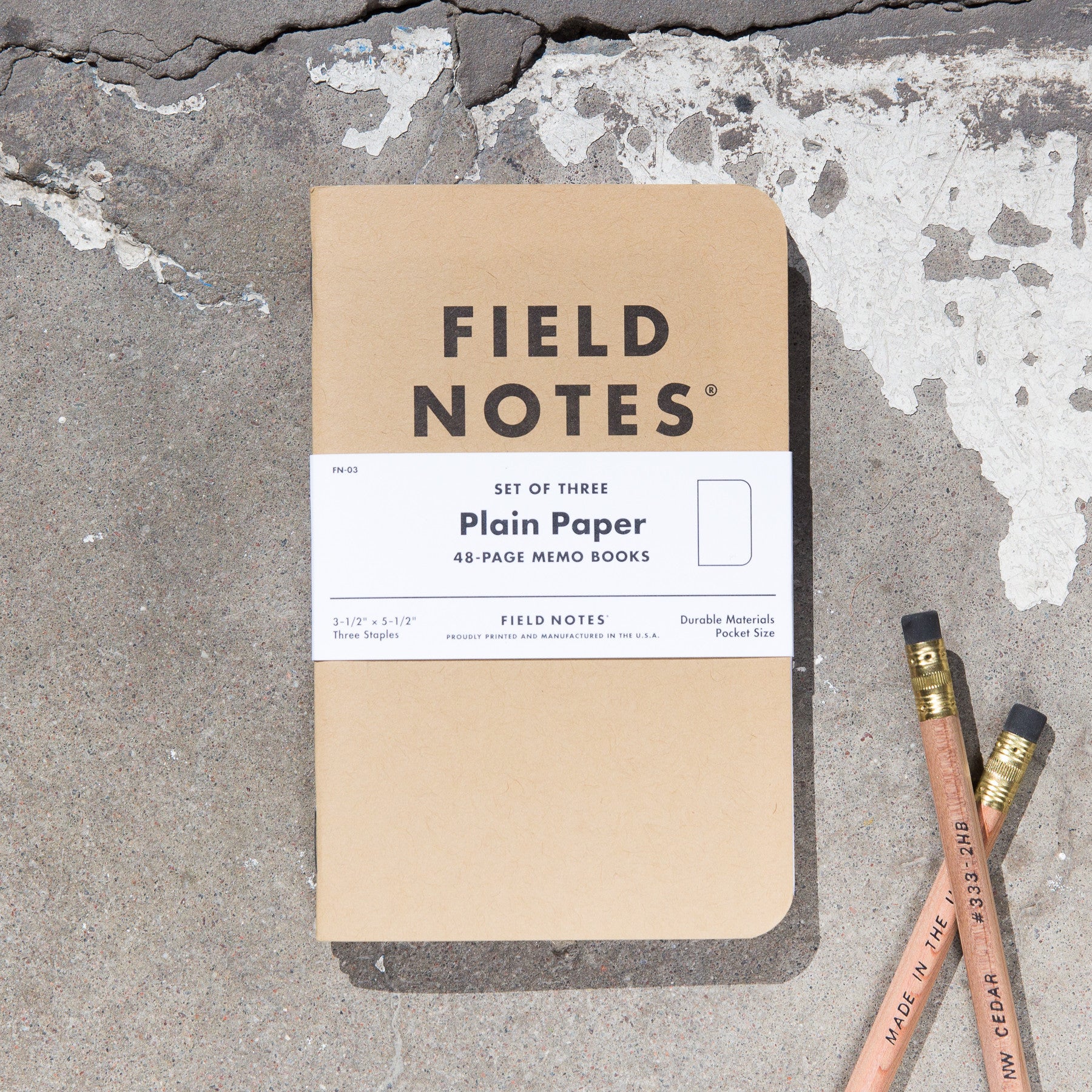 Field Notes 3-Pack Plain Paper – Second Sunrise